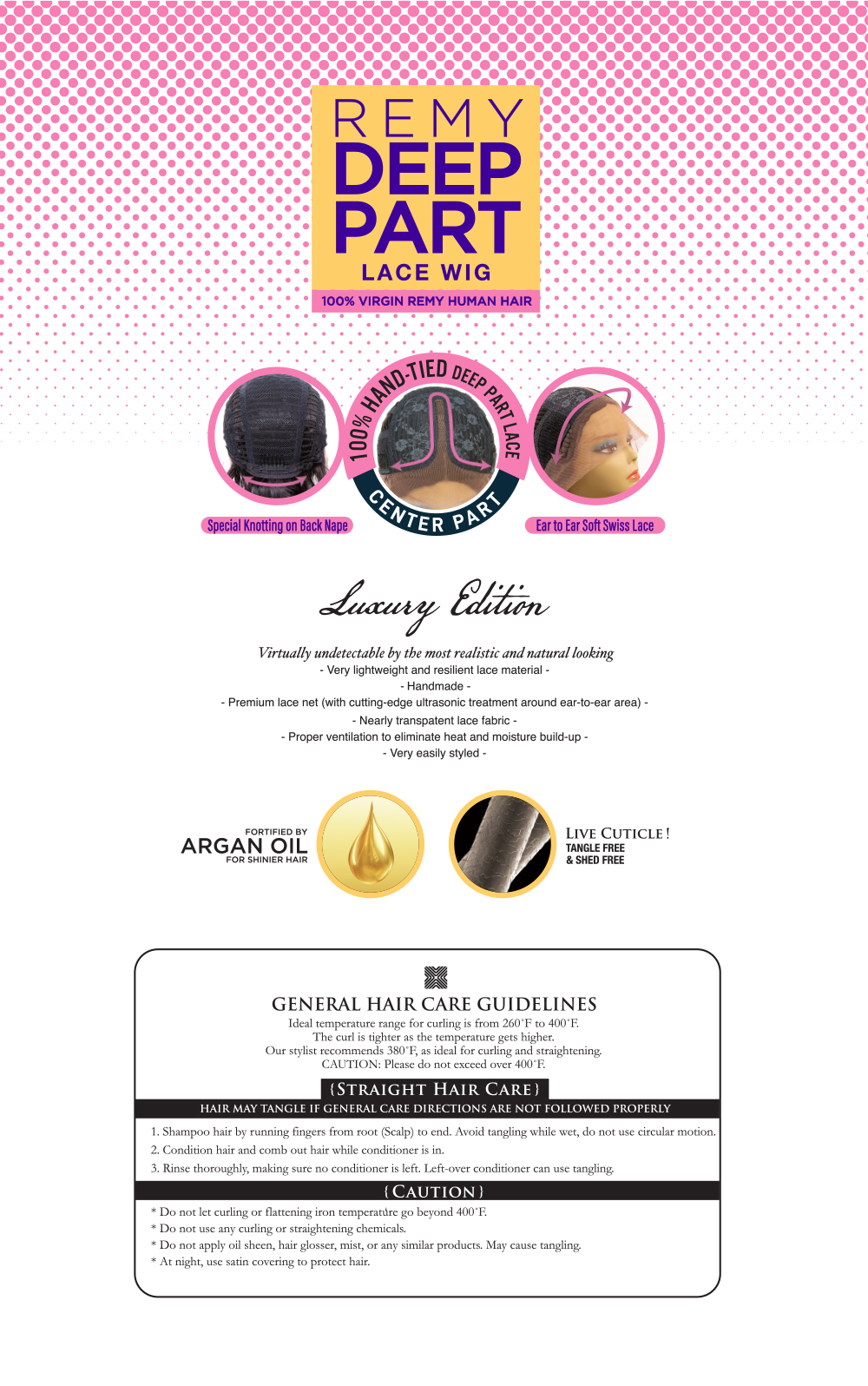 NATURAL DEEP PART LACE KINKY CRIMP WIG